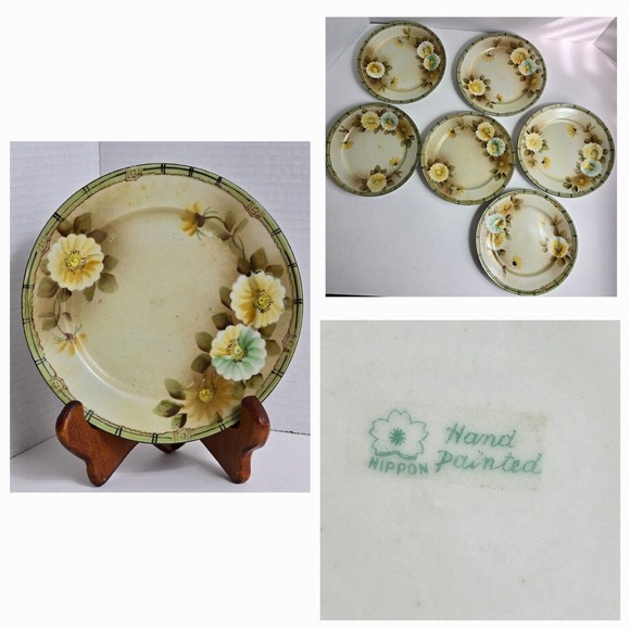 Nippon | Dining | 6 Marked Nippon Hand Painted 725 Plates Japanese ...